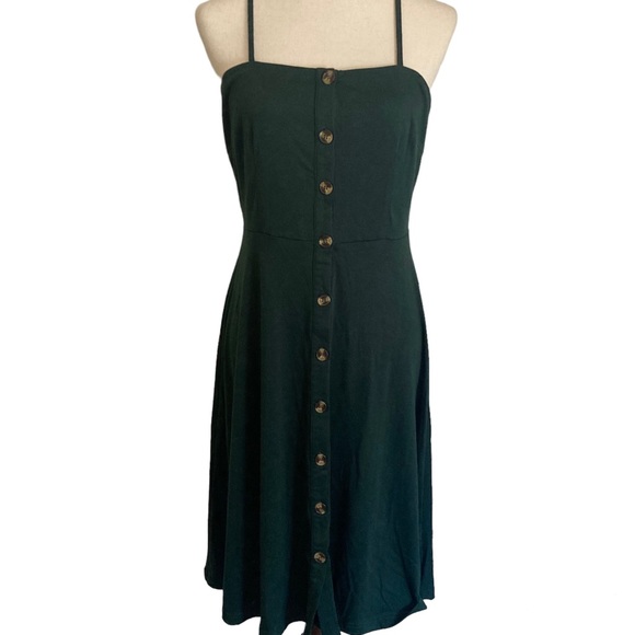 Berrydress | Dresses | Berydress Dark Green Dot Aline Spaghetti Strap ...